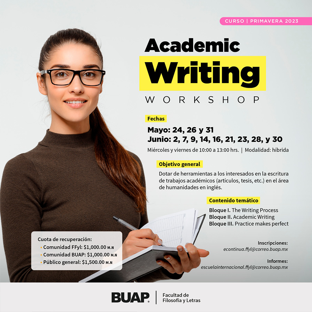 Curso Academic Writing Workshop | Benemérita Universidad Autónoma de Puebla