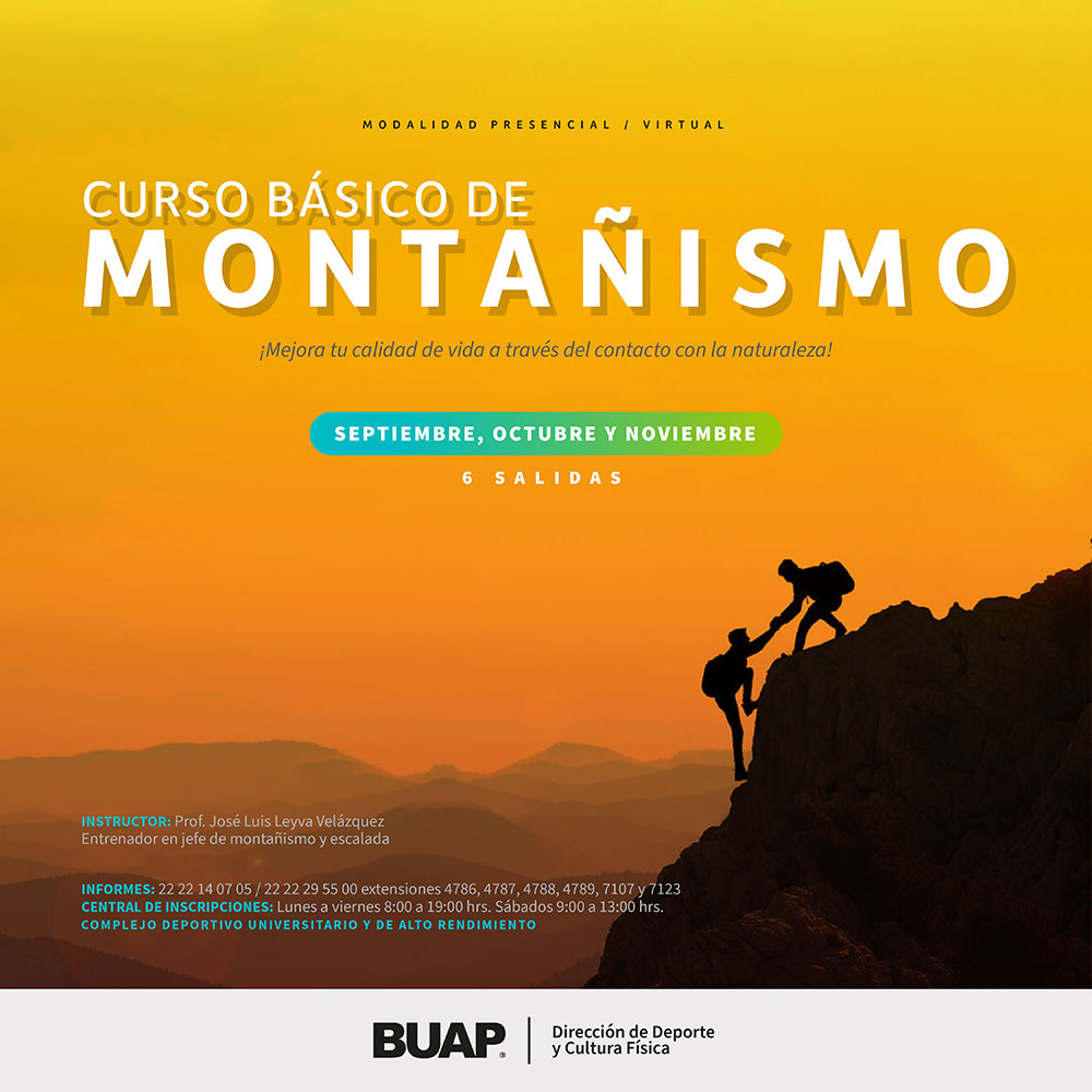 Curso Básico de Montañismo | Benemérita Universidad Autónoma de Puebla