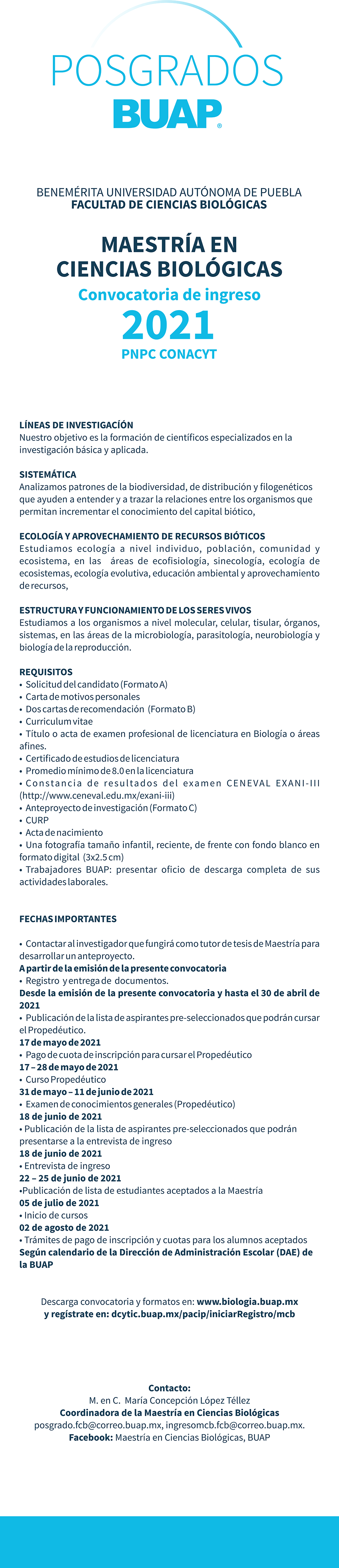 Maestría en Ciencias Biológicas | Benemérita Universidad Autónoma de Puebla